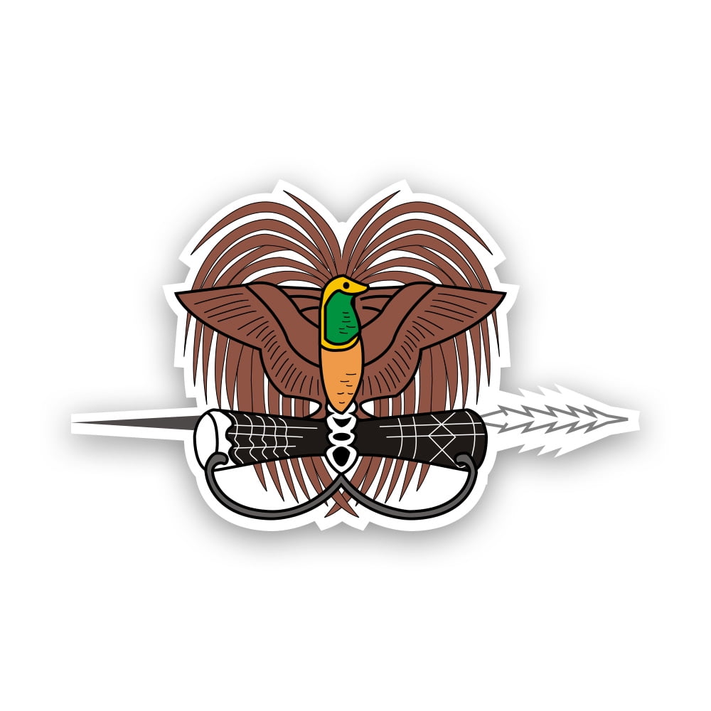 Papua New Guinean National Emblem Sticker Decal - Self Adhesive Vinyl ...