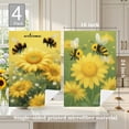 summer kitchen towels A painting of two bees flying over a field of ...