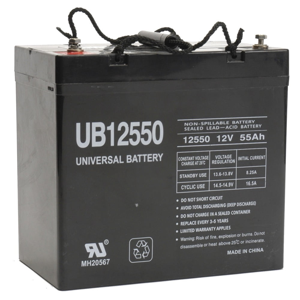 UB12550 (Group 22NF) 12V 55AH SLA Battery INTERNAL THREAD TERMINAL ...
