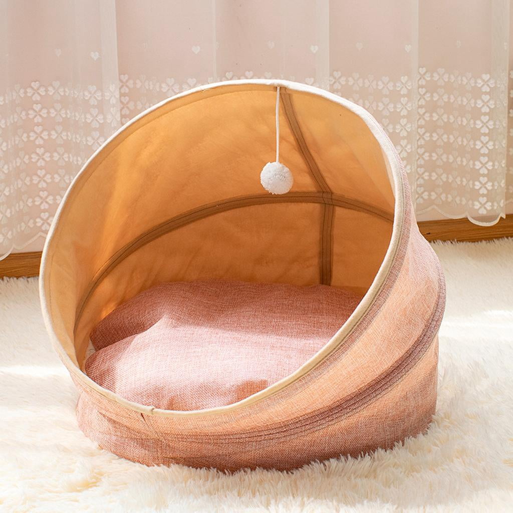 Stuffed Bed Warm Nest Foldable Round Shape Deep Sleeping Slip Bottom ...