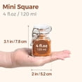 Set Of 12 Square Glass Spice Jars With Airtight Lids (4 Oz) Mini Favor ...