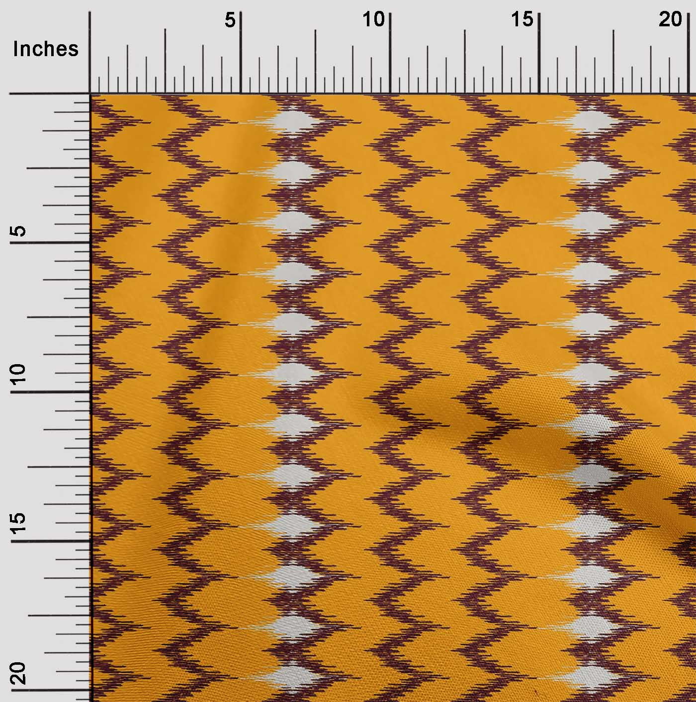 oneOone Viscose Chiffon Fabric Chevron Ikat Printed Fabric 1 Yard 42 ...