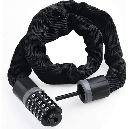 Heavy Duty Bike Chain Lock Combination High Security 5-digit Resettable ...