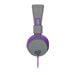 JLab Audio Neon On Ear Headphones with Universal Mic - Gray / Purple ...