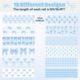 Blue Bow Washi Tape - 12 Pcs Watercolor Blue Bow Cherry Washi Colored ...