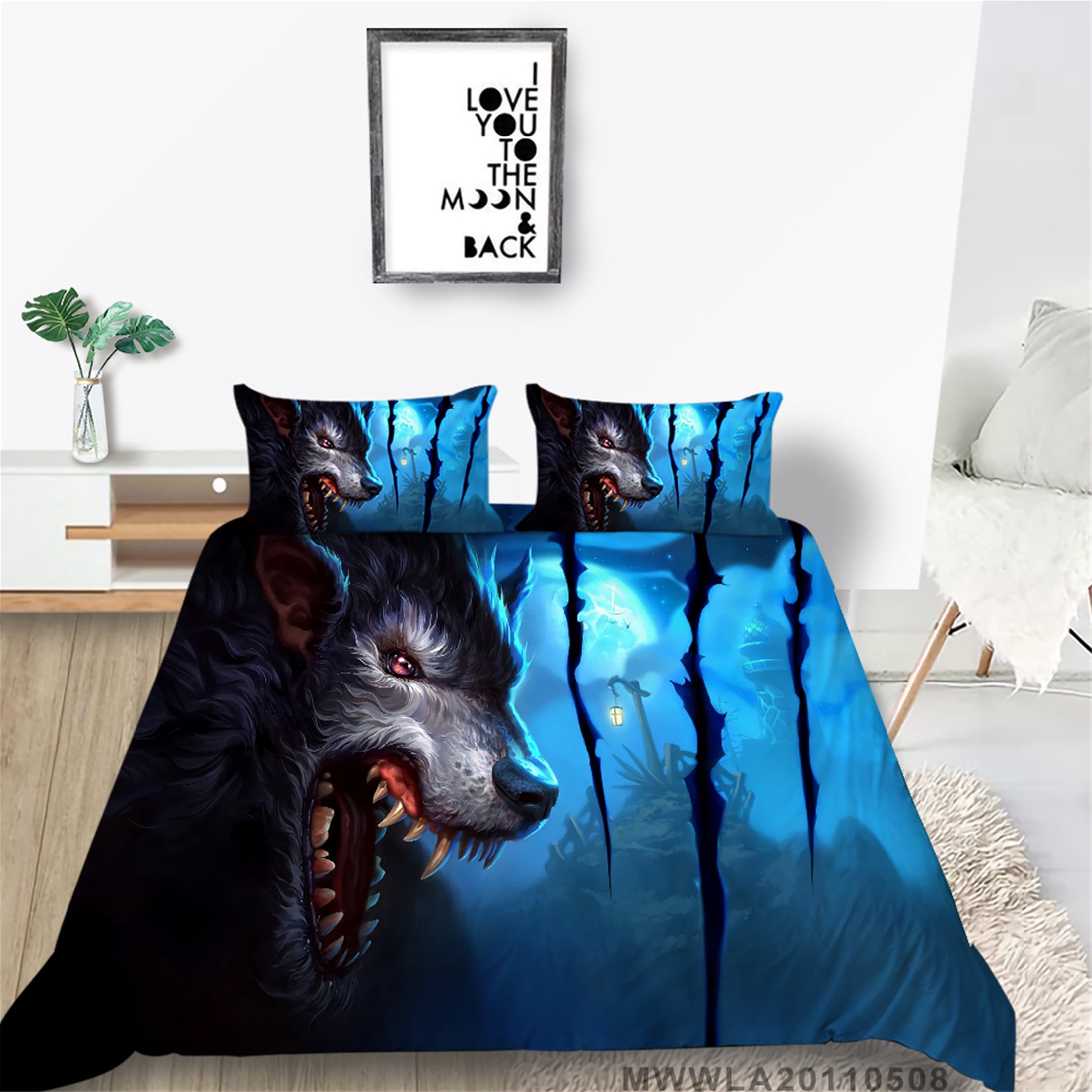 Comforter Cover Set Home Textiles Unique Design 3D Wolf Printed Home ...