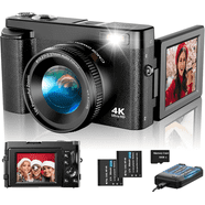 MARVUE Digital Camera, 4K 56MP Video Camcorder, 16x Zoom, 180Â° Flip ...