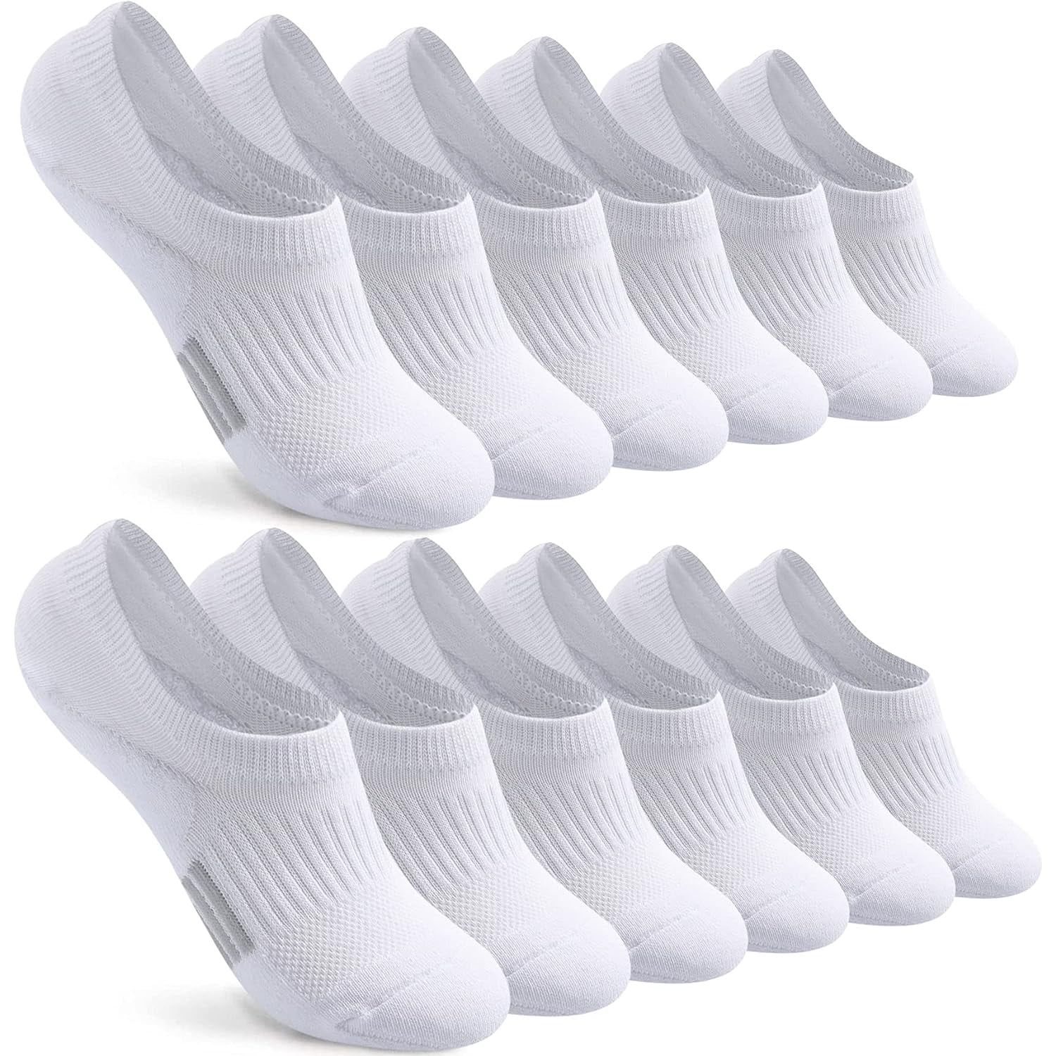 No Show Socks Womens Cushioned Low Cut Athletic Hidden Liner for ...