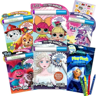 Imagine Ink Magic Coloring Book Gift Set for Kids, 6 Assorted No Mess ...