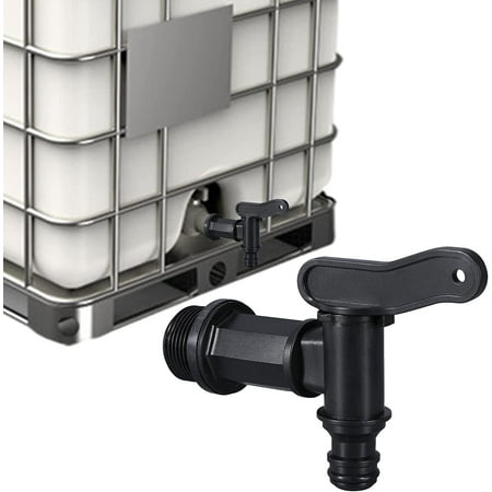 SICED Plastic Tank Faucet, IBC Water Storage Box Adapter, Garden Hose ...