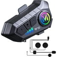 Motorcycle Bluetooth Headset,Helmet Intercom Headset , Hi-Fi Stereo and ...