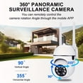 1080P 360° panoramic WiFi camera. Equipped with two-way audio and ...