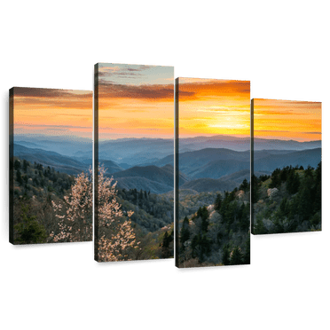 Elephant Stock Great Smoky Mountains Sunrise Wall Art - Horizontal ...