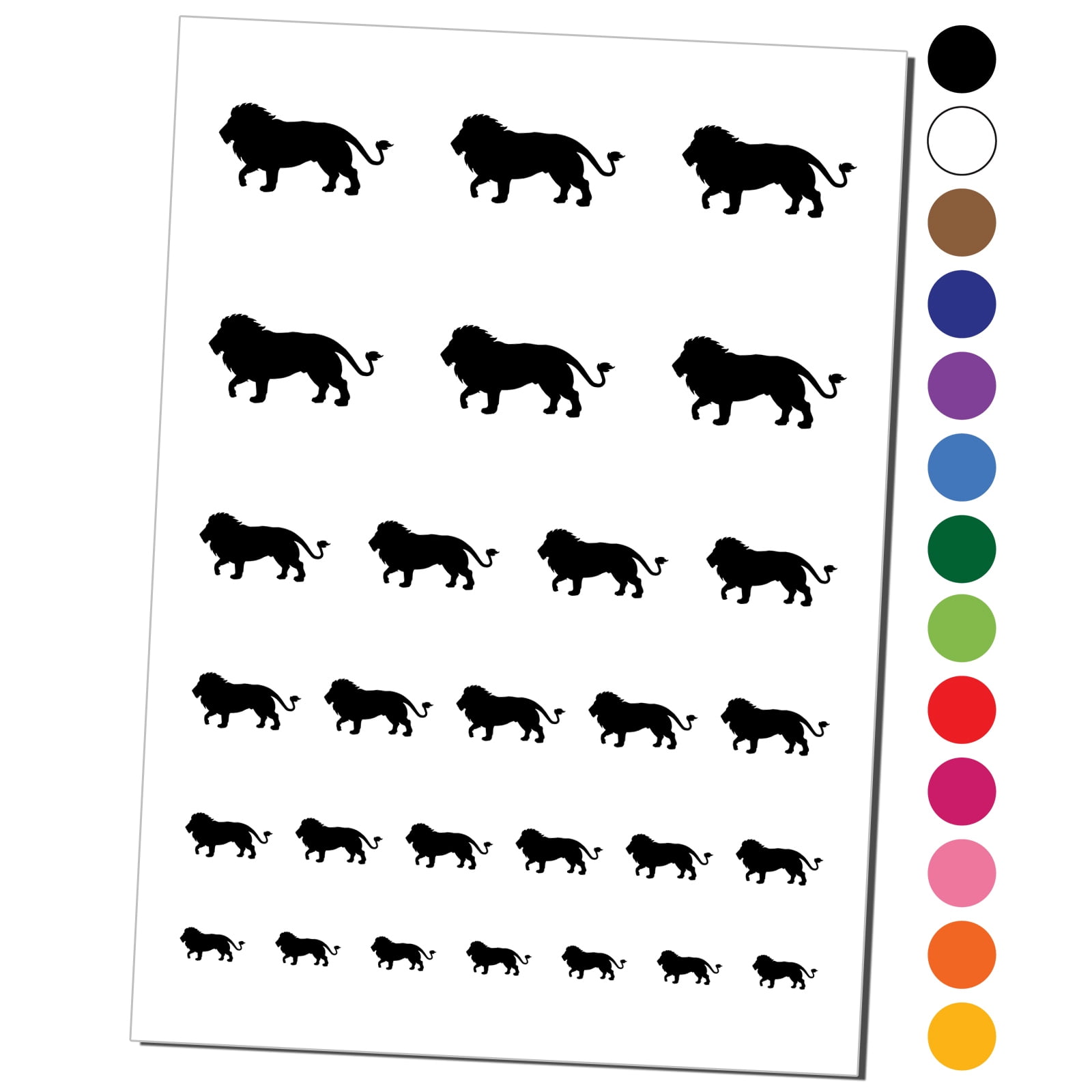 Lion Solid Water Resistant Temporary Tattoo Set Fake Body Art ... Lion Solid Water Resistant Temporary Tattoo Set Fake Body Art ...