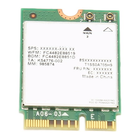 WiFi 6 Card, Dual Band Plug And Play 2400Mbps On 5GHz AX201NGW Chipset ...