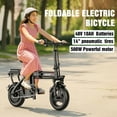 MISODO Z6 14" Electric Bike 500W Motor, 48V/10AH E-Mountain Bike,Folding Electric Bicycle for ...
