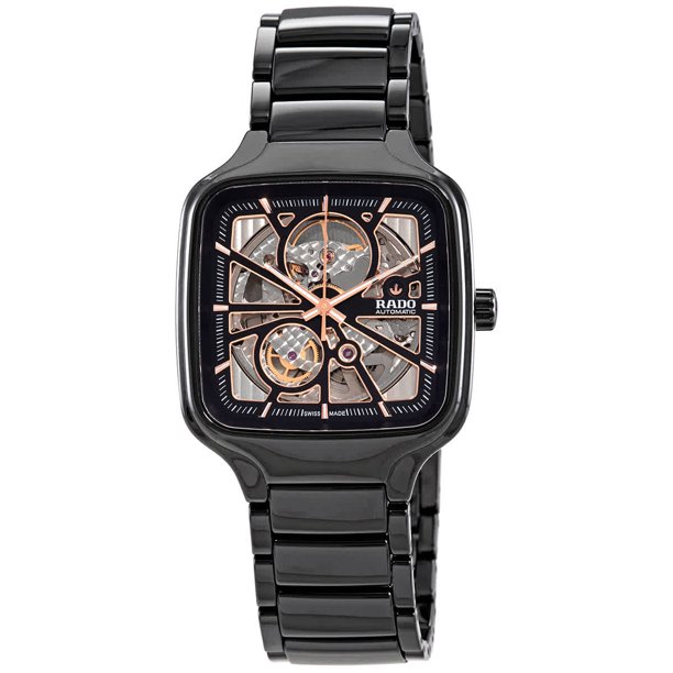 Rado True Square Automatic Black Dial Men's Watch R27086162 - Walmart.com