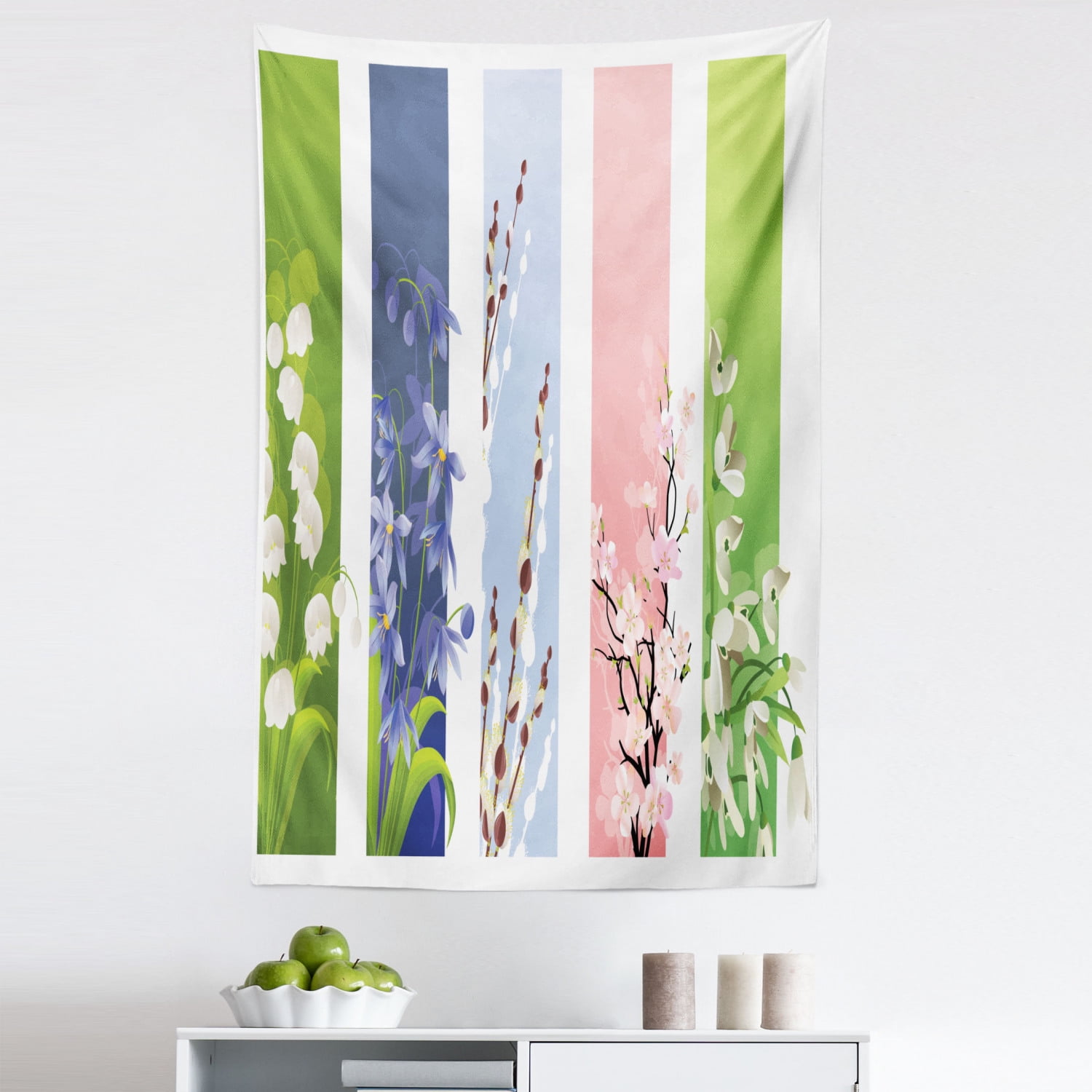 Colorful Tapestry, Spring Flowers on Different Backgrounds Lily ...
