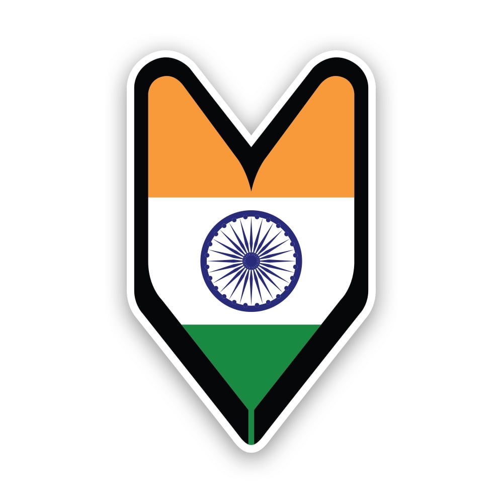 Indian Driver Badge Sticker Decal - Self Adhesive Vinyl - Weatherproof ...