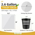 Ginkgo 220 Count Small Trash Bags 2.6 Gallon Mini Garbage Bags for ...