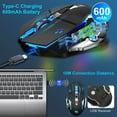TSV Rechargeable 2.4G Wireless Gaming Mouse, RGB LED, 3DPI, Silent ...