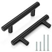 "Ravinte 10 Pack: Black Cabinet Handles, 3"" Hole Center Stainless ...