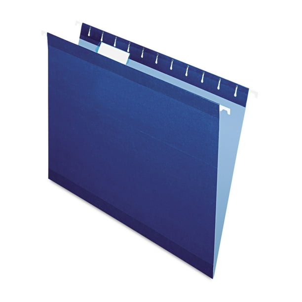 Pendaflex Reinforced Hanging Folders 1/5 Tab Letter Navy 25/Box ...