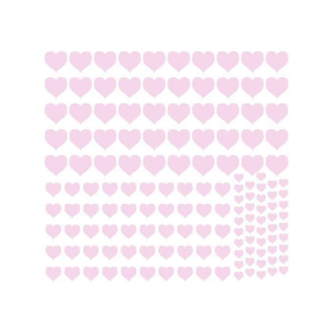 Hearts Vinyl Graphic Sheet - Small - Silver - Walmart.com