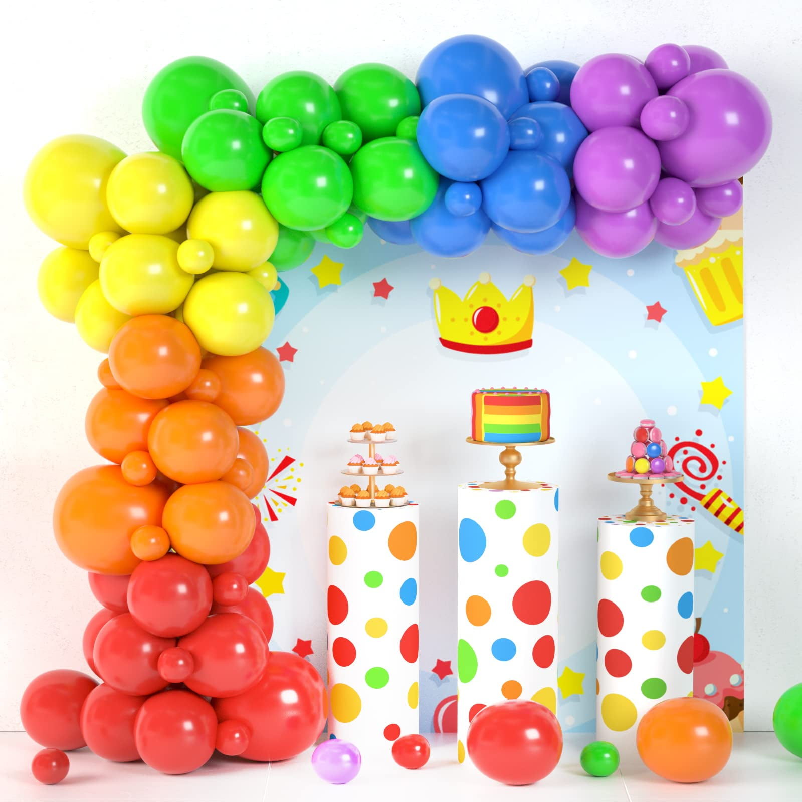 119 Pack Rainbow Balloons Garland Arch Kit for Nepal | Ubuy