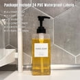 Clear Soap Dispenser with Waterproof Labels, Thickened Plastic Hand ...