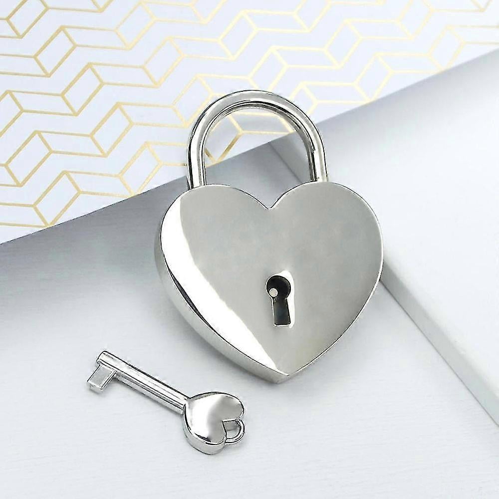 Candado con forma de corazón grabado personalizado con llave, regalo de ...