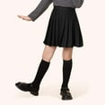 Girls Pleated Mini Skirt High Waist Tennis School Uniform Skirts Solid ...