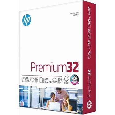 HP Premium 32 lb Printer Paper | 8.5 x 11 | 1 Ream - 500 Sheets | 100 ...