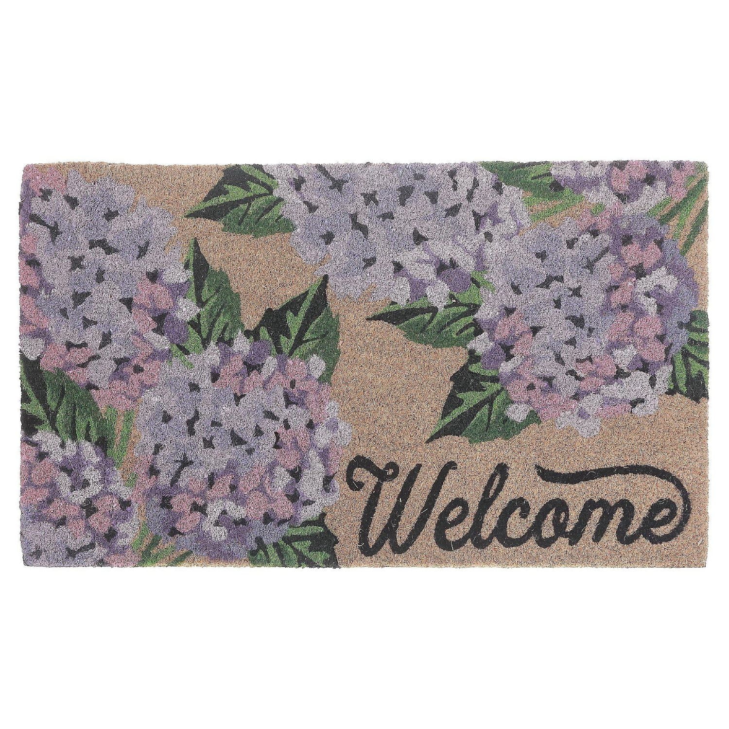Click here for Ih Casadécor Coir Door Mat Hyrangea Welcome 18 X 3... prices