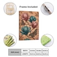 Botanical Magnolia Blossoms And Moths on Script Background Long-Lasting ...
