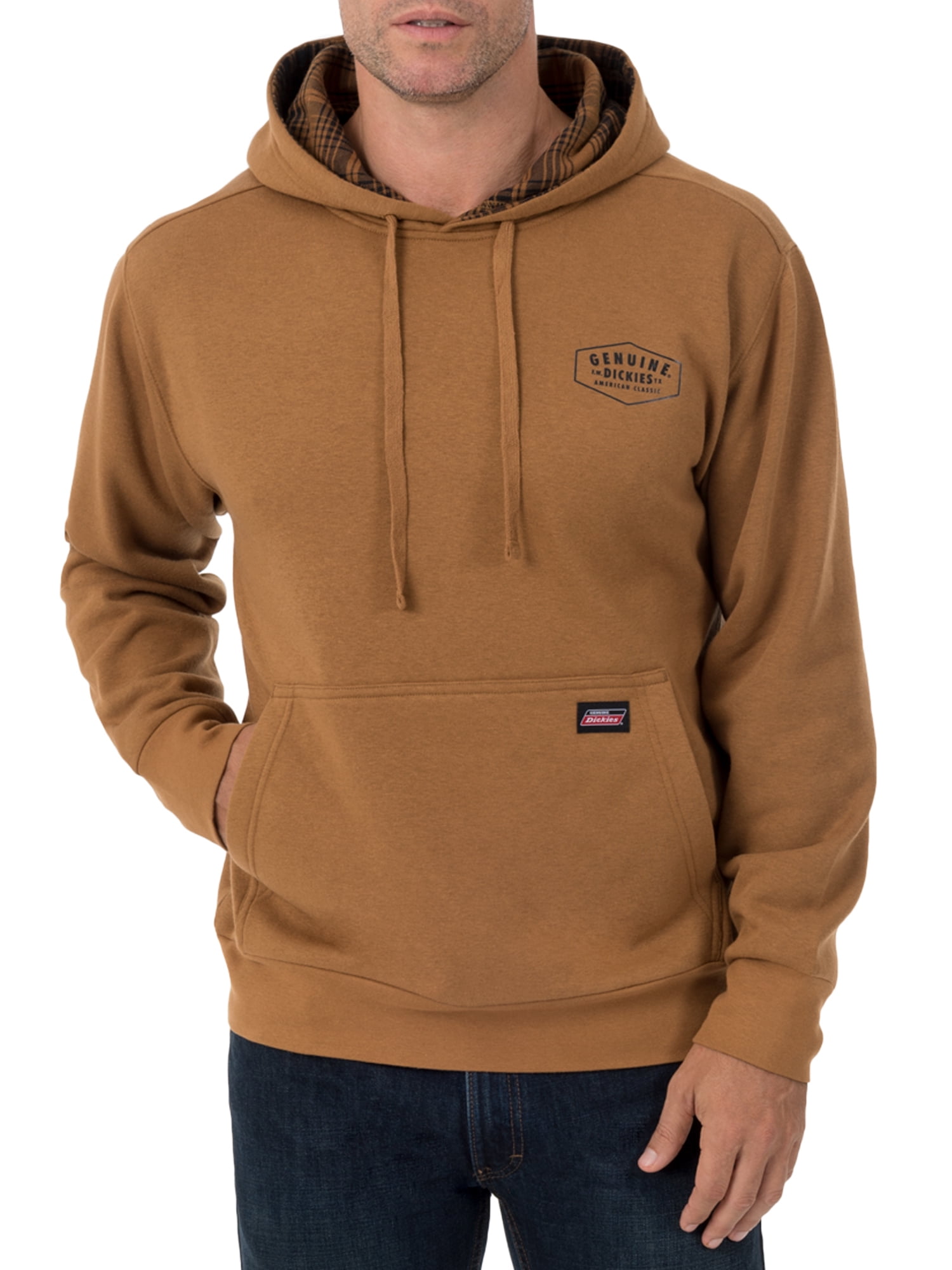 Men's Fleece Pullover with Flannel Lined Hoodie - Walmart.com