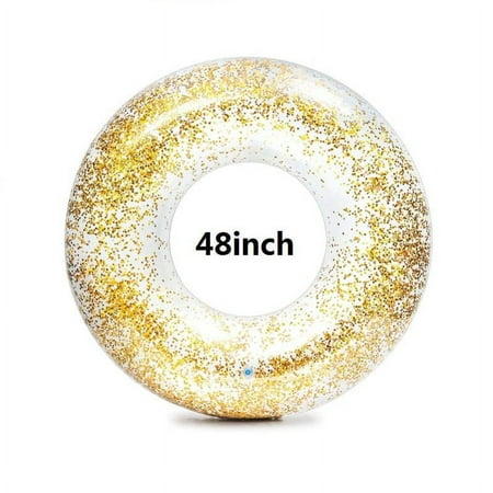 POINTERTECK X 48 Inch Glitter Swim Ring for Pool Beach Lake Glitter ...