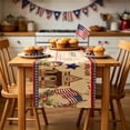 Cififendec 4th of July Table Runner, 72"×13", Patriotic Red White Blue ...