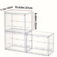 3pcs Clear Stackable Figure Display Cases | Plastic Storage Bins with ...