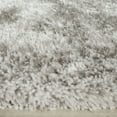 SAFAVIEH Henley Solid South Beach Polyester Shag Area Rug, Ice, 8' x 10 ...