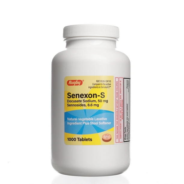 Rugby Senexon-S Generic for Senokot-S Vegetable Laxative Tablets 1000 ...