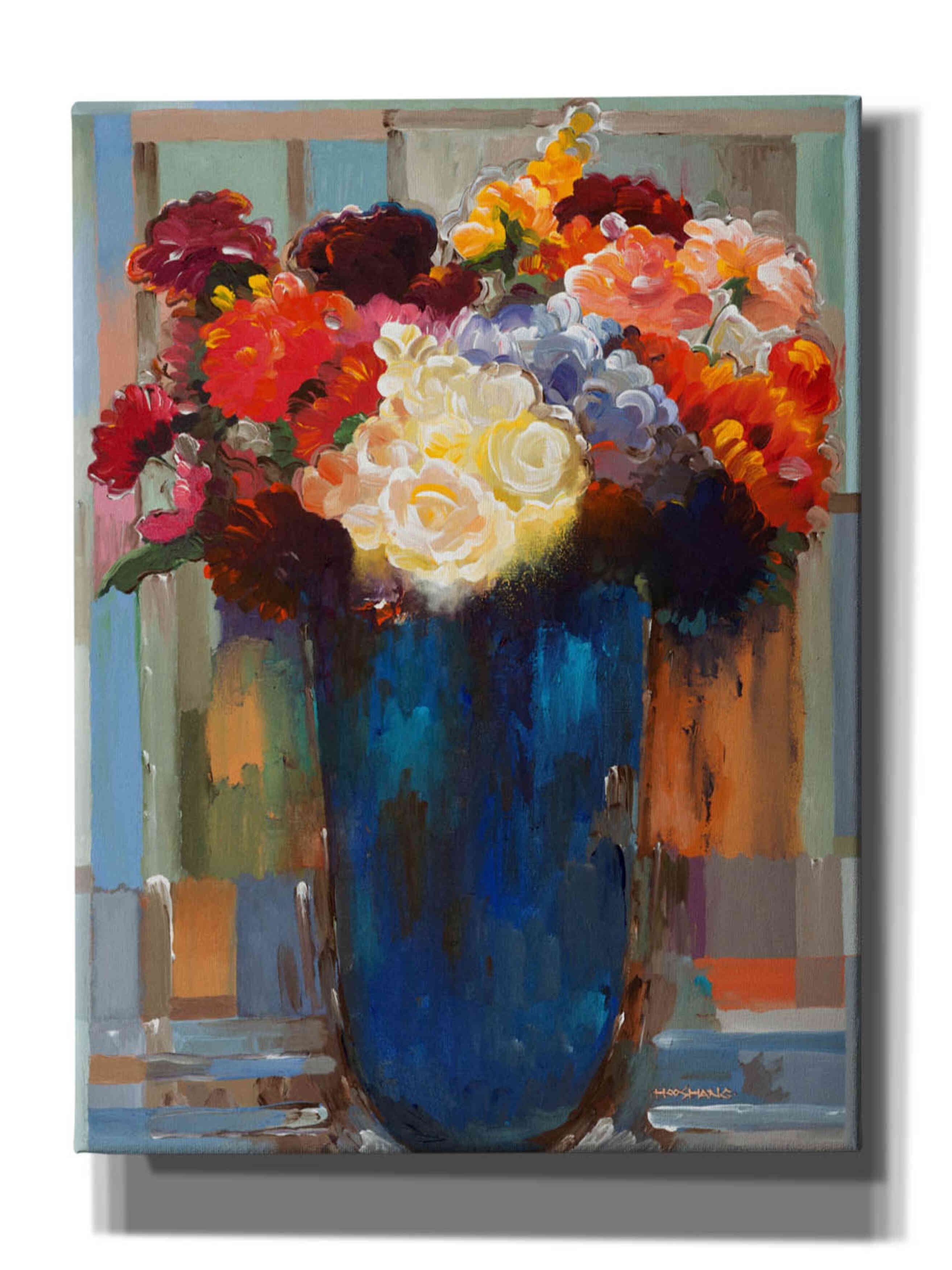 Epic Graffiti 'Flowers in a Blue Vase' by Hooshang Khorasani, Canvas Wall Art, 12"x16" - Walmart.com