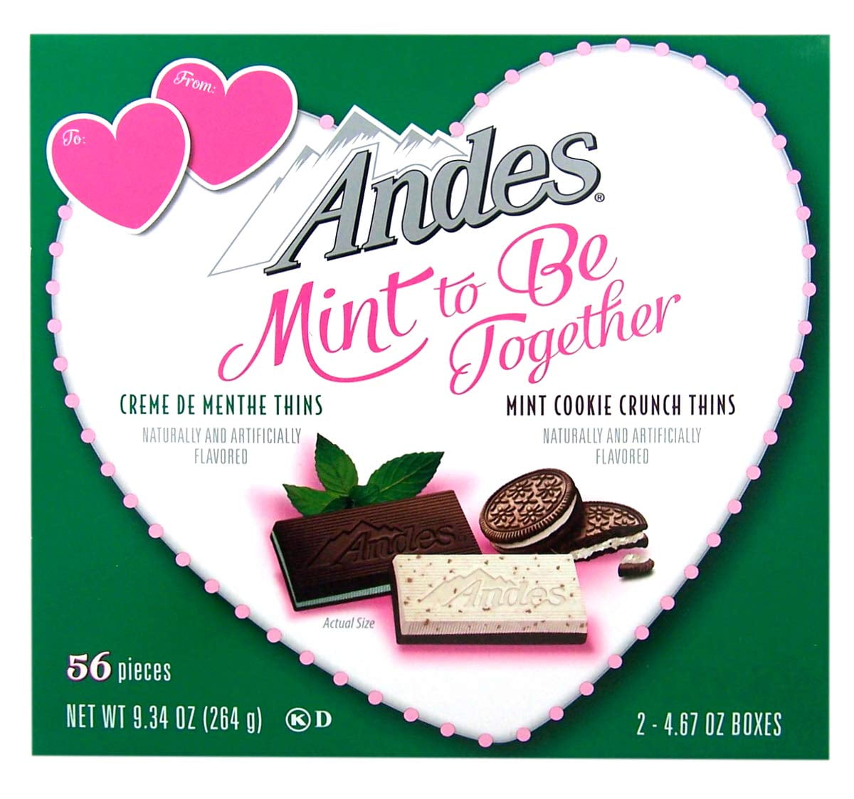 Andes Mint to be Together Valentine Gift Box 9.34oz - Walmart.com