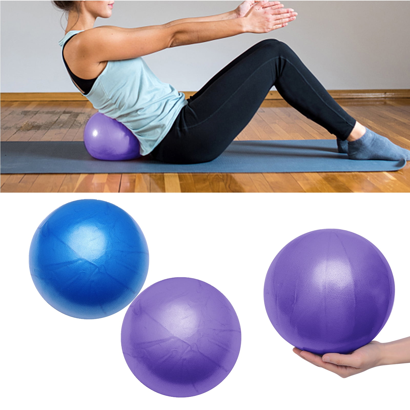 Mini Exercise Ball 9" Small Pilates Yoga Ball for Balance Core Training ...