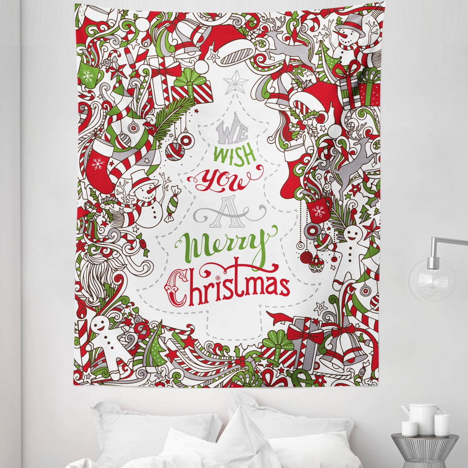 Christmas Tapestry, We Wish You a Merry Christmas Hand Written Greeting ...