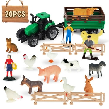Kiddieland: Light N' Sound: Farm Tractor - Vehicle & Animal Toy Playset ...