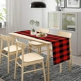 Buffalo Plaid Runner Red Black Farmhouse Buffalo Check Pattern Table ...
