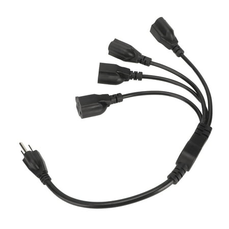 1 To 4 Power Cord Splitter, 3 Prong US Plug 100-240V Power Cord ...