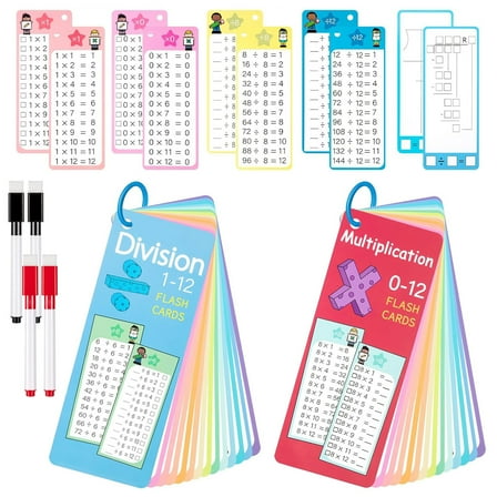 Star Right Multiplication and Division Flash Cards - Write and Wipe Dry ...