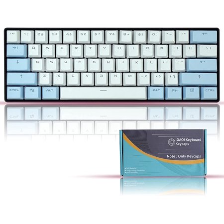 Blue and White Keycaps, 104 White Keycaps OEM Profile Keycaps for ...